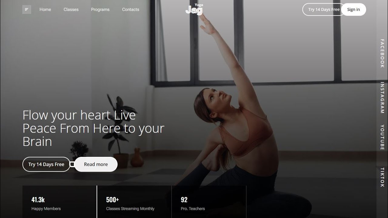Create a Stunning Yoga Classes Landing Page Using HTML & CSS - YouTube