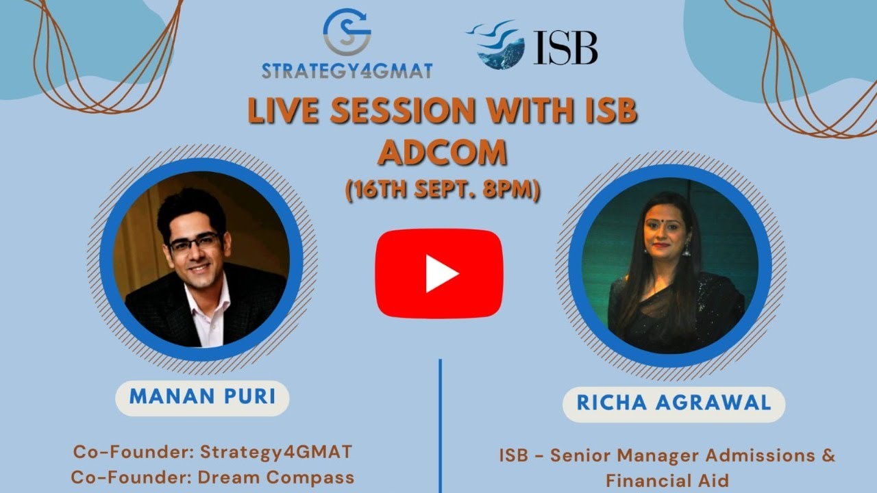 Live Session with ISB Adcom- ISB MBA Admissions - YouTube