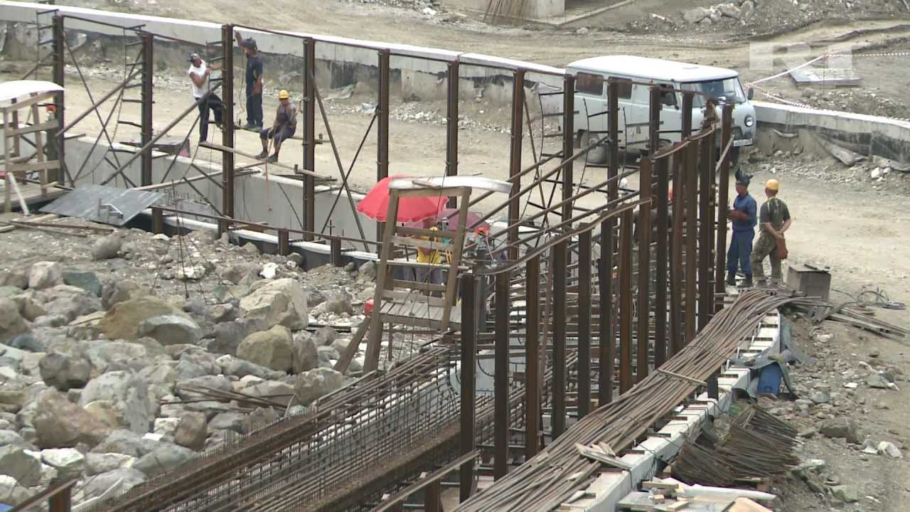 Views of Olympic bobsleigh track under construction in Sochi - YouTube