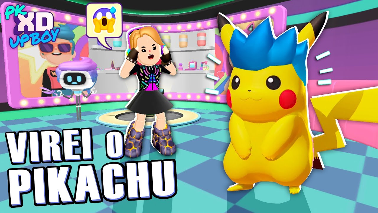 🐱 Virei o PIKACHU no Desafio das ROUPAS COLORIDAS no PK XD - YouTube