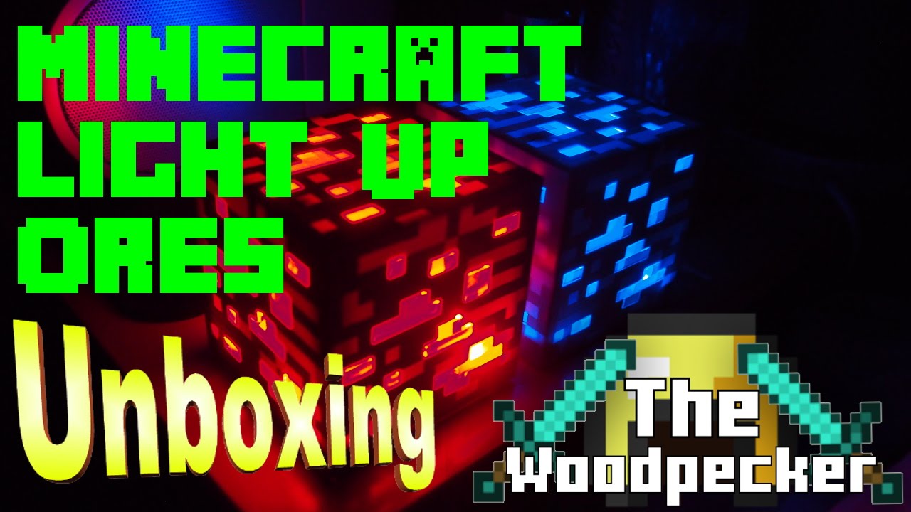Minecraft Light Up Diamond & Redstone Ore | Unboxing & Montage! - YouTube