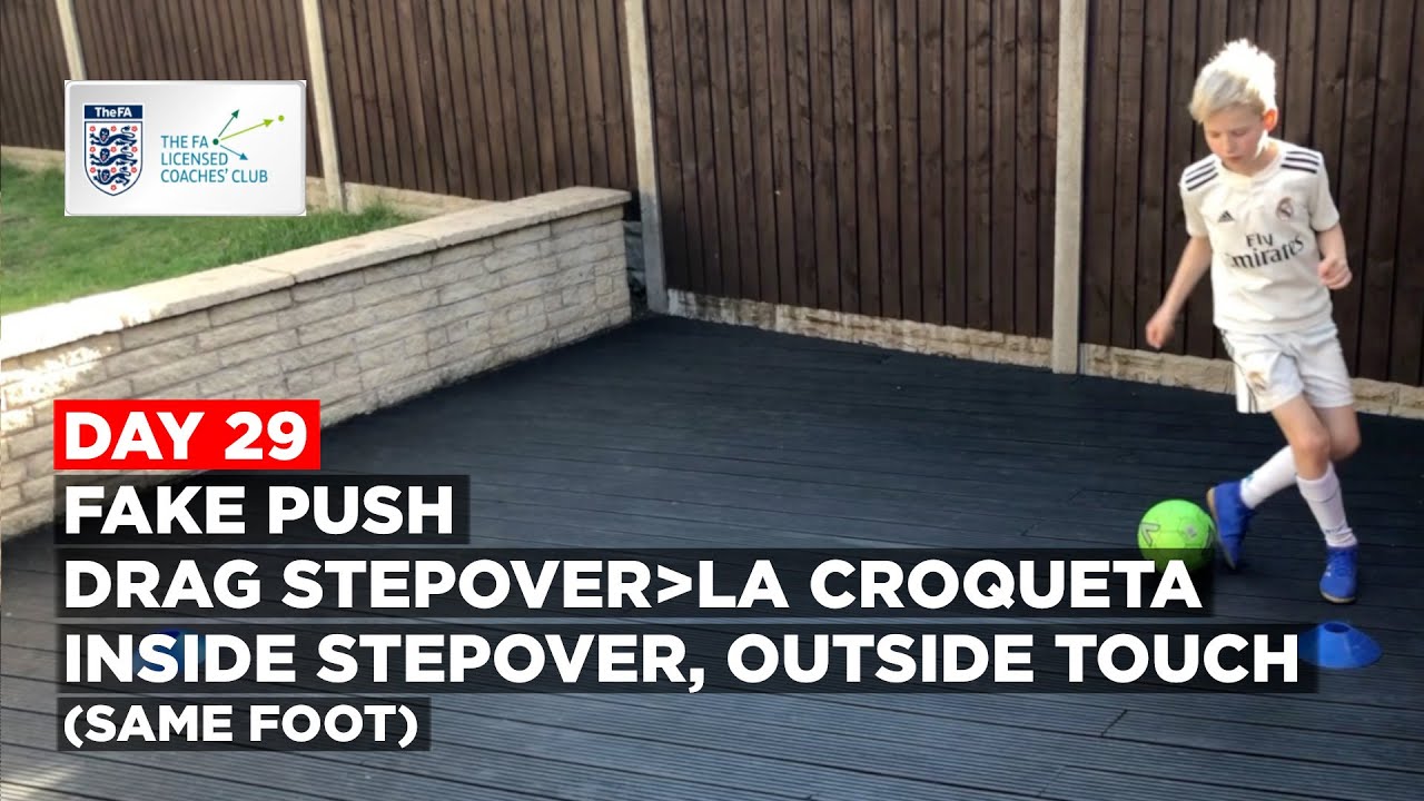 Home Football Coaching | Fake push / Drag Stepover, La Croqueta ...