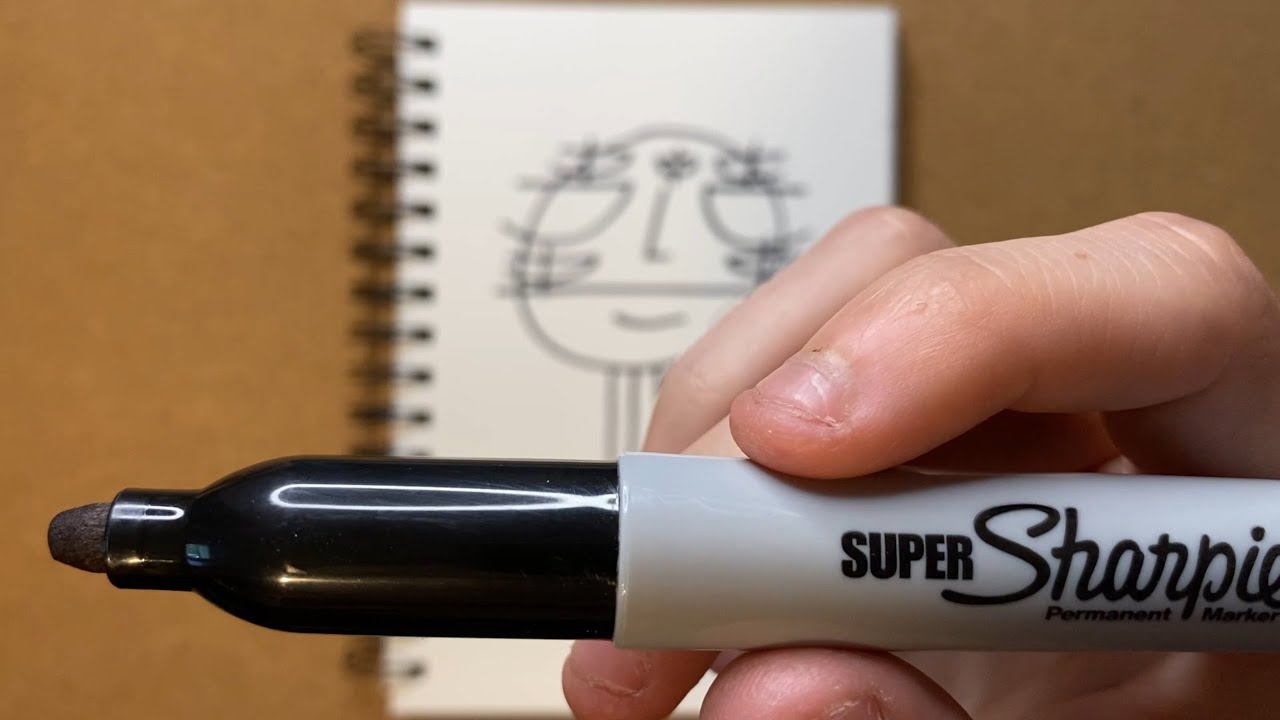 Drawing a CIRCLE WITH EYES with a SUPER SHARPIE - YouTube