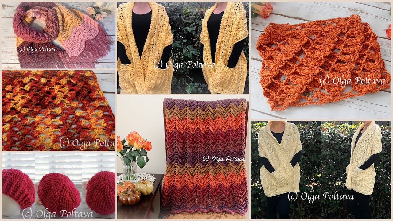 25 Projects to Crochet in Fall (Scarves, Cowls, Hats, Shawls, Cardigans ...