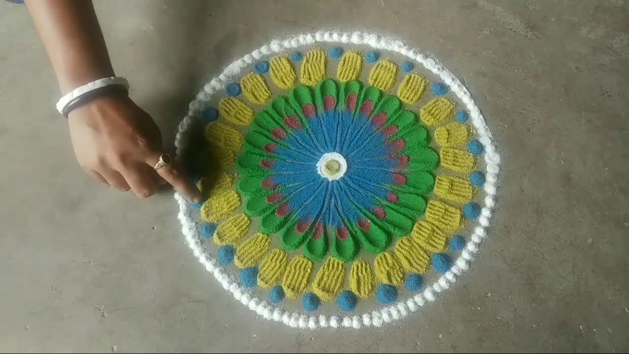Raksha Bandhan Special Round Rangoli Designs - YouTube