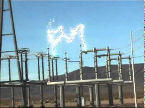 High voltage arcing switchyard - YouTube