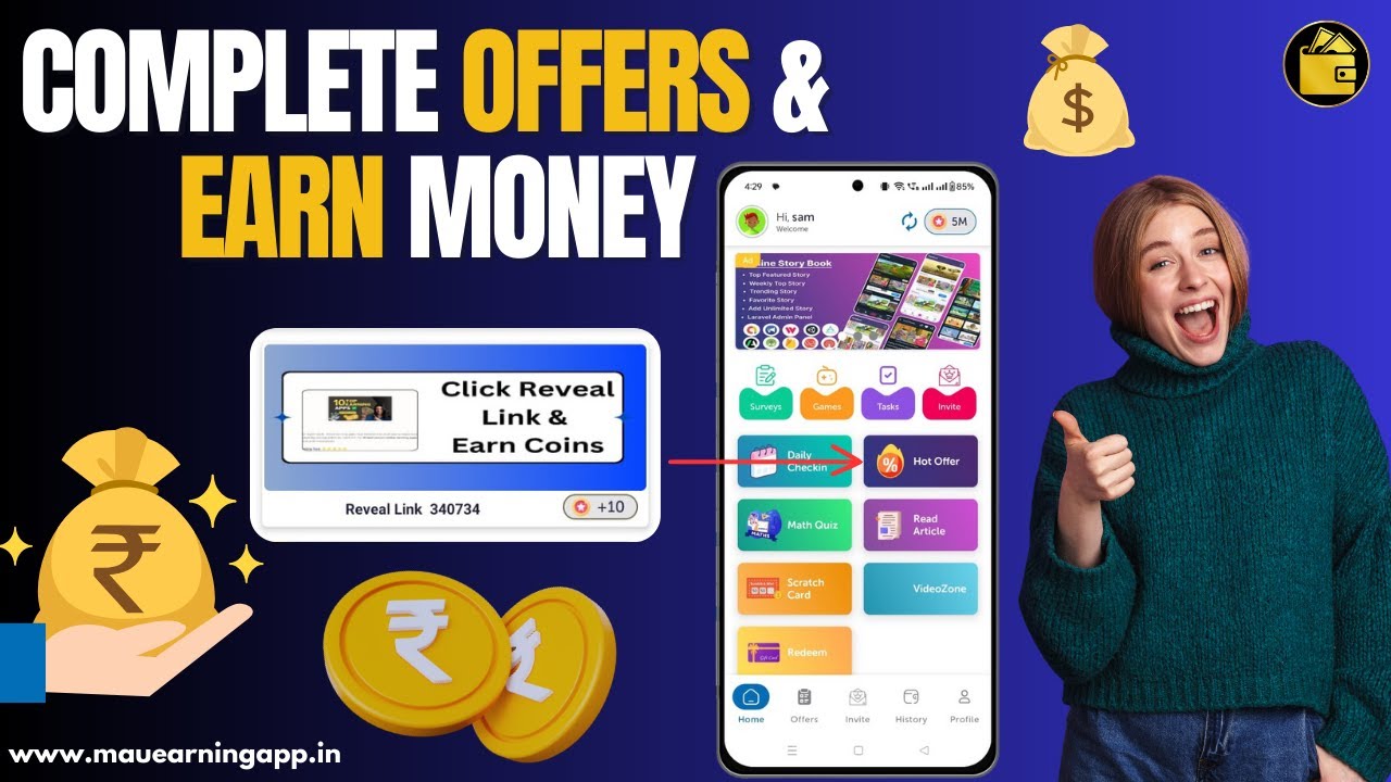 💥 Complete Offers & Earn Money In Mau Earning App 💸 #MauEarningApp # ...