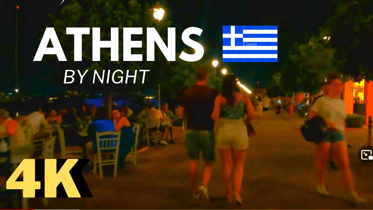 Evening Walk along Athens' Marina Flisvos, Greece 🇬🇷 4K, summer, travel ...