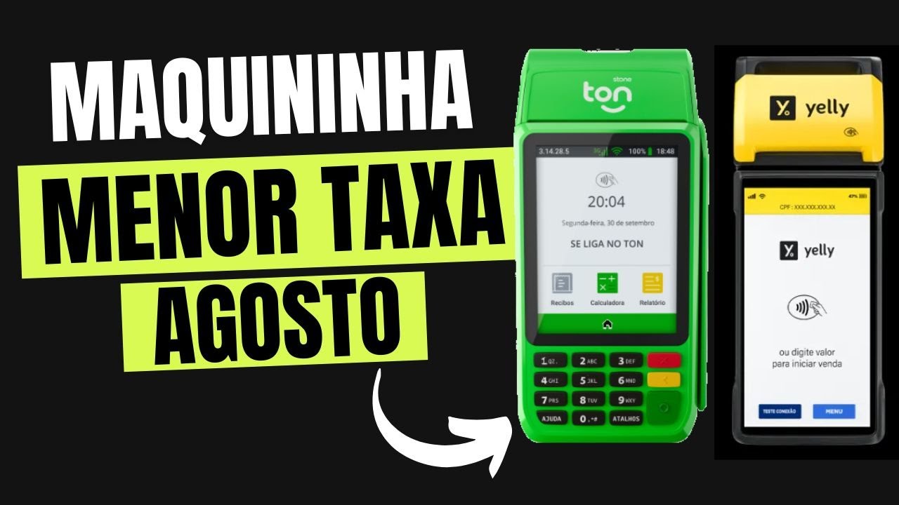TOP 3 Maquininhas de Cartão com Menor Taxa de 2024 (Agosto 2024) - YouTube
