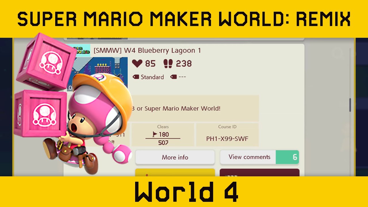 [SMMW #4] Super Mario Maker World (World 4) - Waffle time! - YouTube