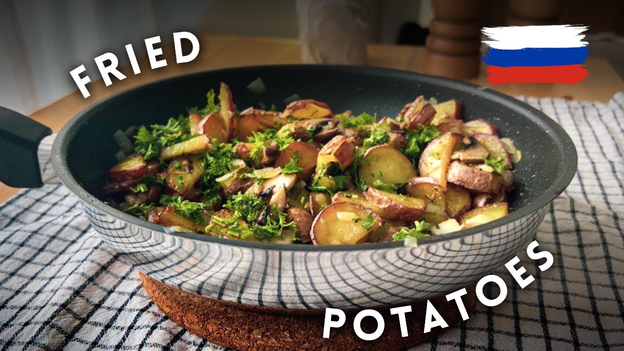 Try Russian Fried Potato Dish! Vegan Dinner Idea! - YouTube