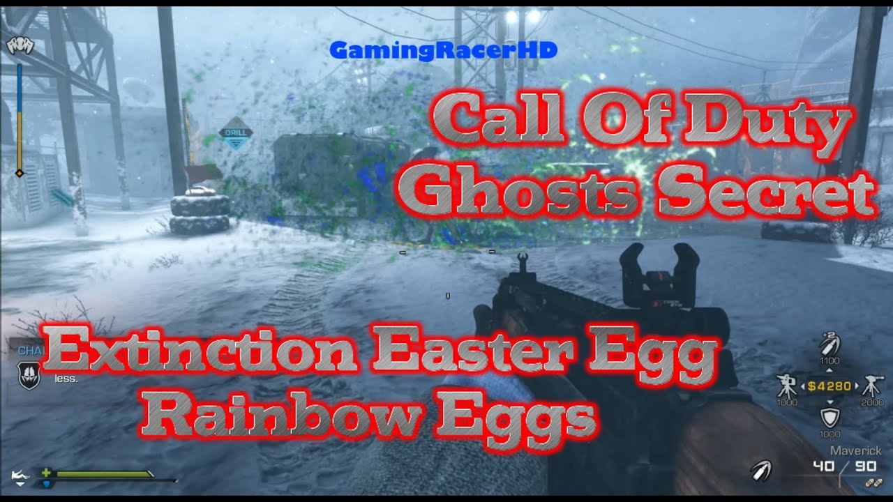 Call of Duty: Ghosts Secret - Extinction Easter Egg - Rainbow Eggs ...