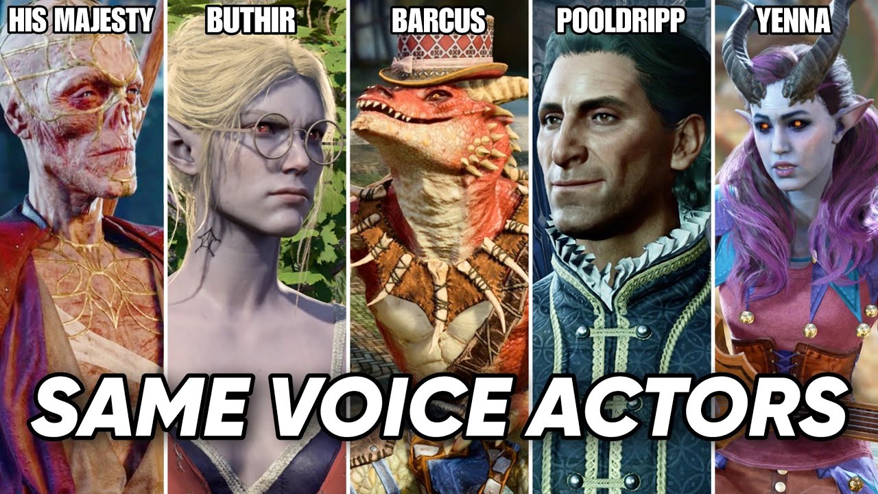 Baldur's Gate 3 voice actors with multiple roles in the game - YouTube