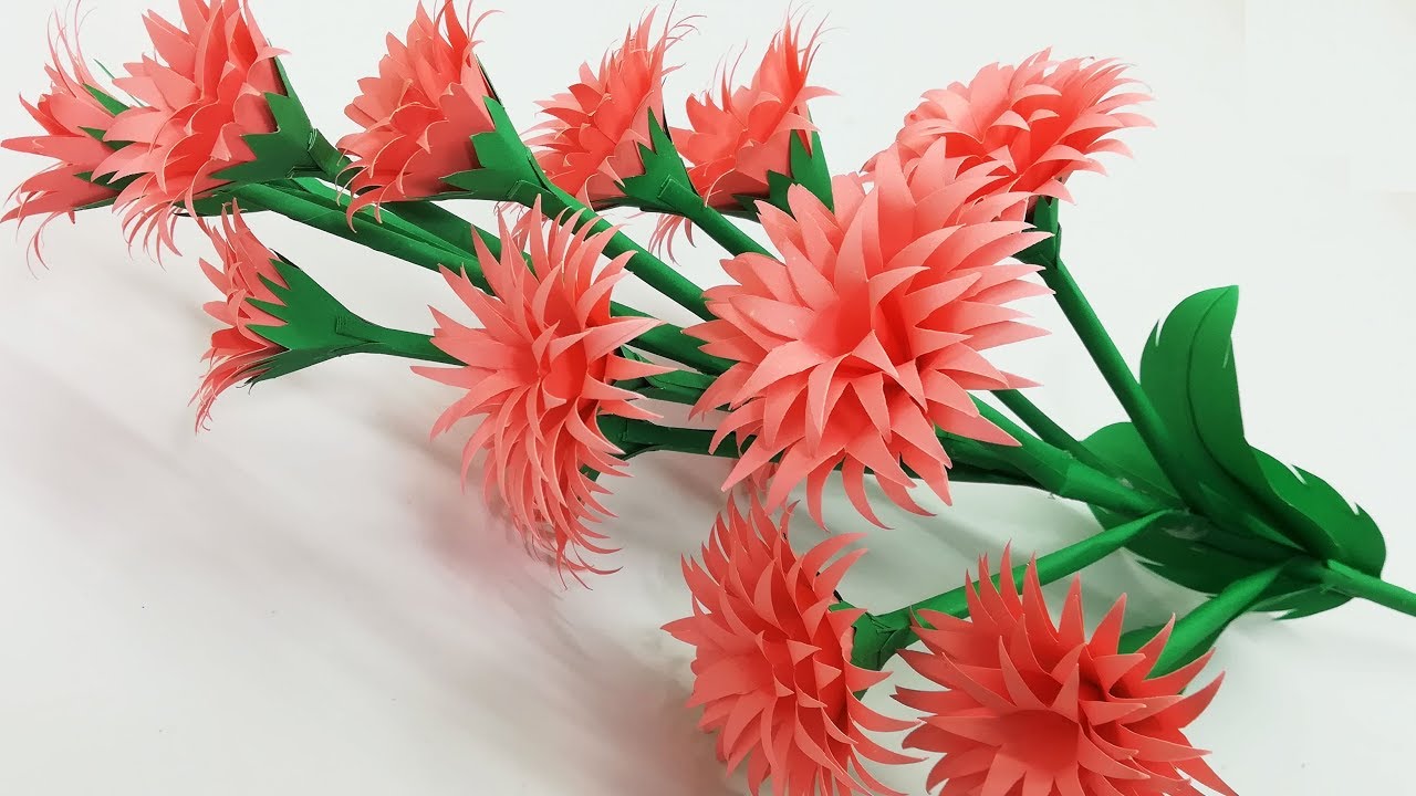 How to Make Beautiful Flower With Color Paper | Flower Making Easy ...