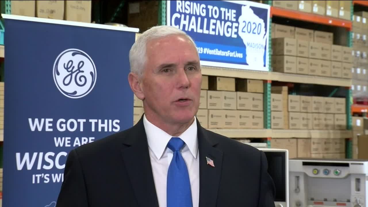 Vice President Pence tours Madison plant making ventilators - YouTube