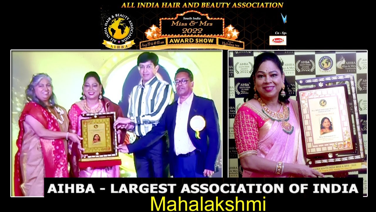 Miss & Mrs 2022 Award Show, Awardee Mahalakshmi - YouTube