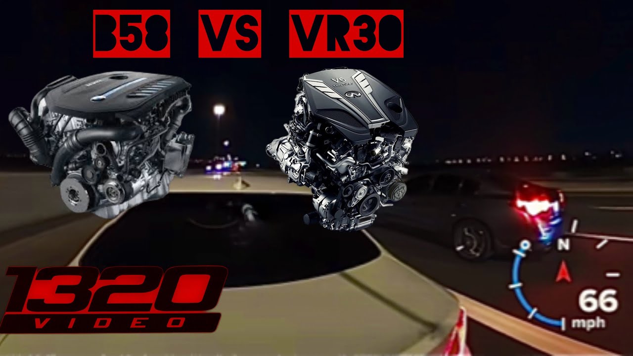 BMW 440i Stage 2 E50 vs Infinity Q50 Bolt Ons, Drag Pack - YouTube