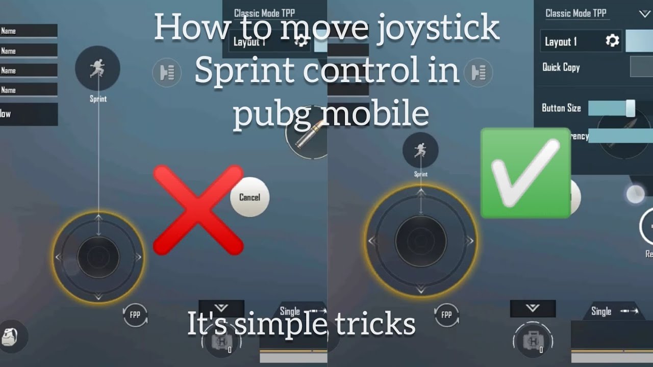 How to move joystick sprint control in pubg mobile | BGMI | # ...