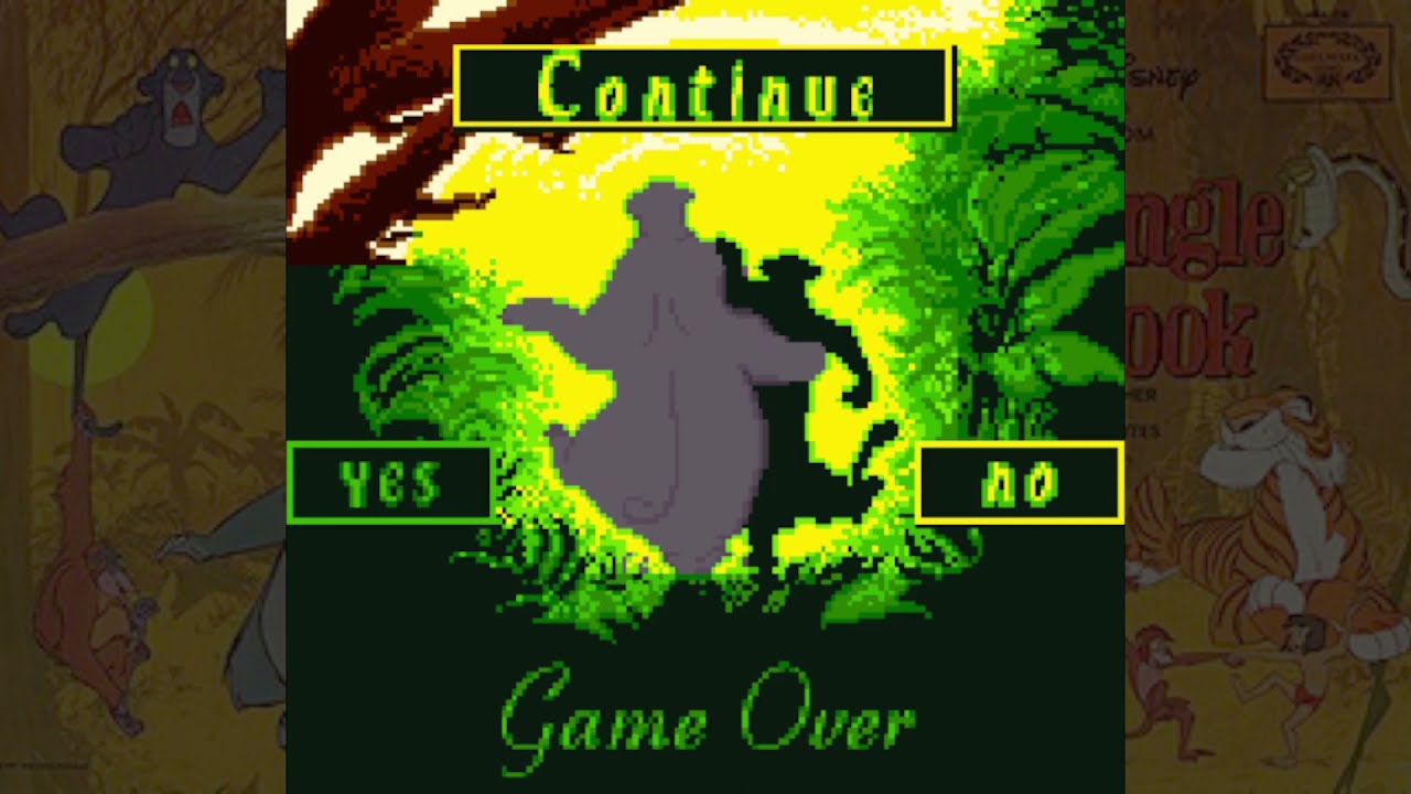 The Jungle Book: Mowgli's Wild Adventure - Game Over (GBC) - YouTube