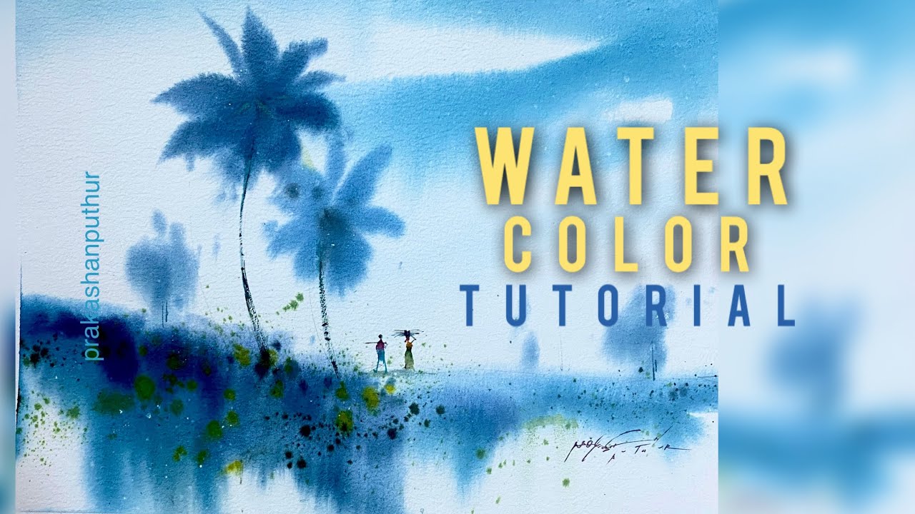 Simple water color techniques form prakashanputhur | simple water color ...