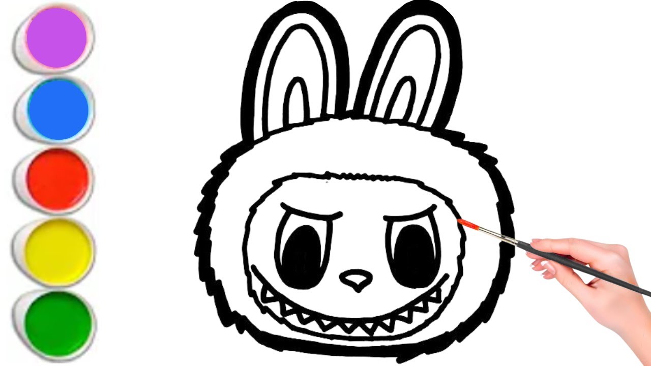 Labubu Doll Drawing and Coloring for Kids | How to Draw a Cute Labubu ...