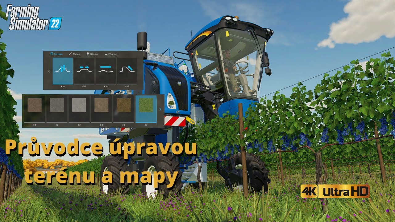 | FS22 | 4K | Tutorial: 2.Tipy a triky na úpravu terénu a malování ...