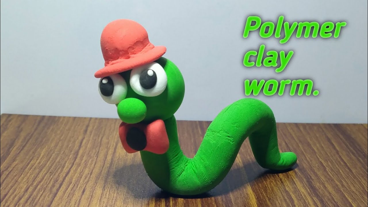 Polymer clay worm - YouTube
