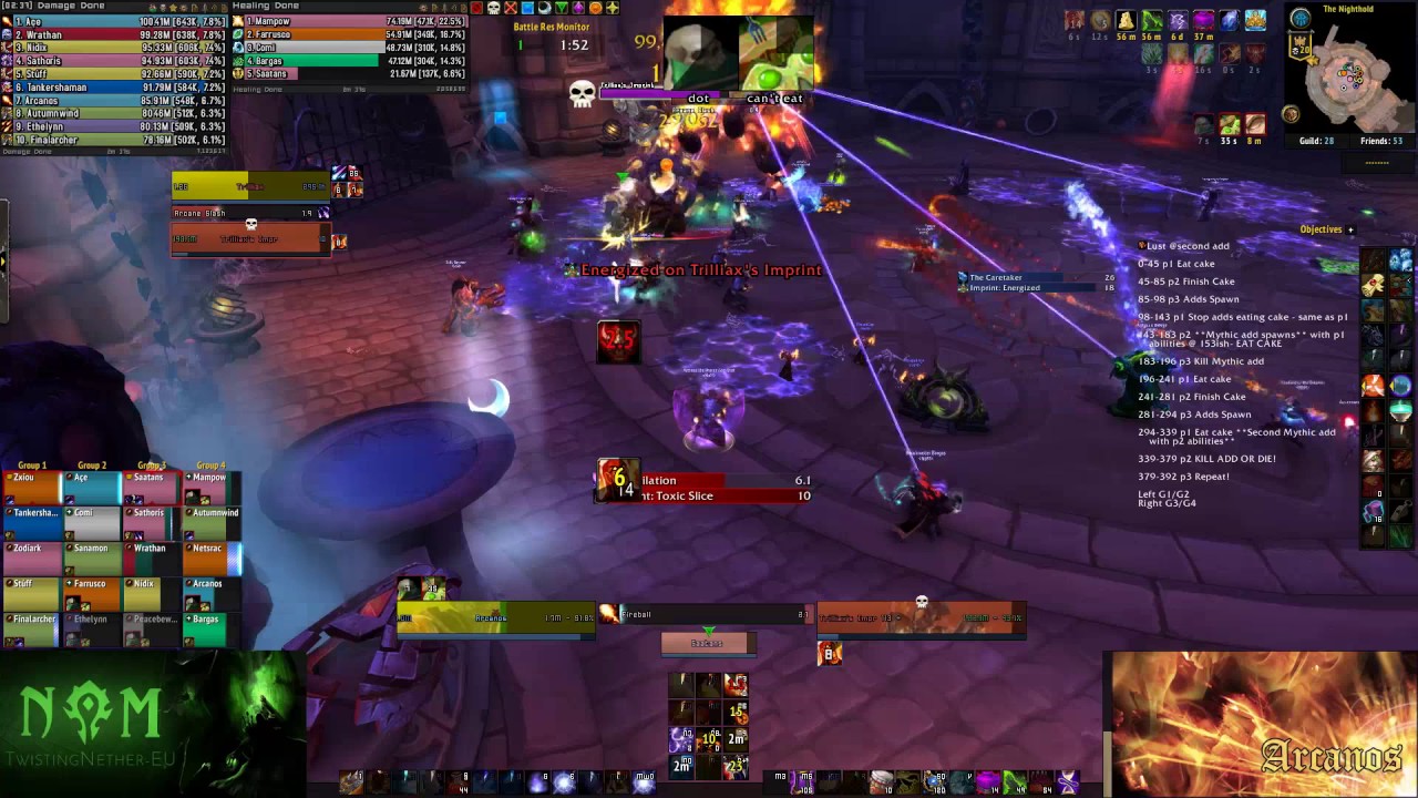 NoM vs Trilliax Mythic Fire Mage PoV - YouTube