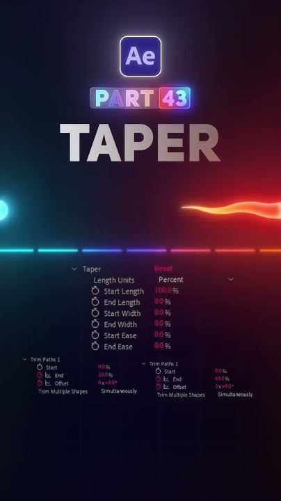 AE Part 43 | How to use Taper in | Adobe After Effect | #aftereffects #tips #shorts #tutorial ...