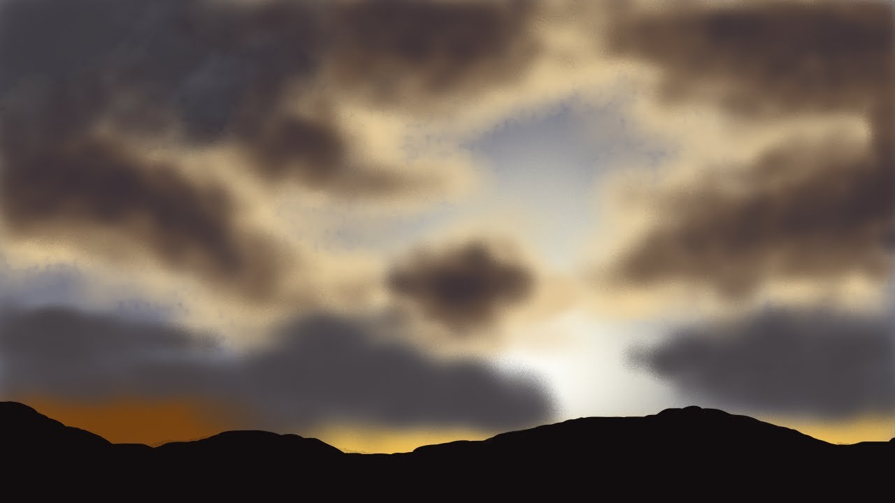 How to draw/paint a sky and clouds in Paint 3D (step by step) - YouTube
