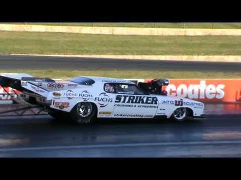 John Zappia testing Craig Pedley's new HQ Monaro Top Doorslammer - 6.52 ...