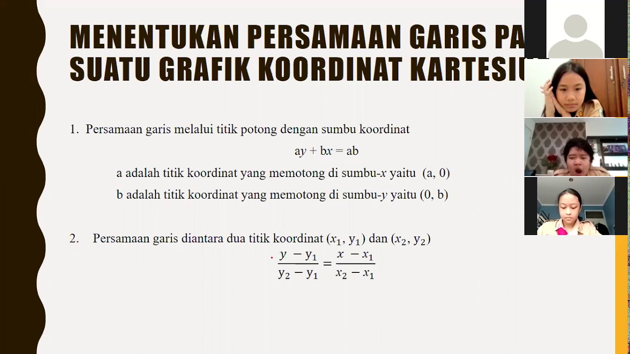 8D Part 3 PGL Membentuk Persamaan Garis dari Grafik dan Hubungan ...