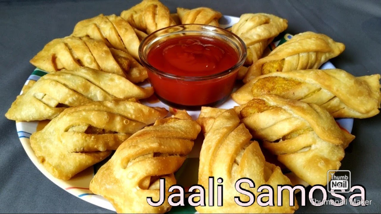Jaali Samosa recipe|how to make a new type of Samosa - YouTube
