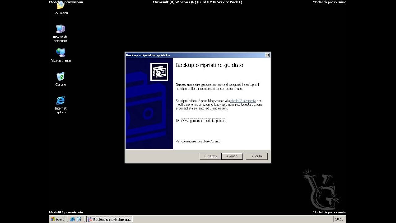 Windows Server 2003: Backup e Ripristino di Active Directory - YouTube
