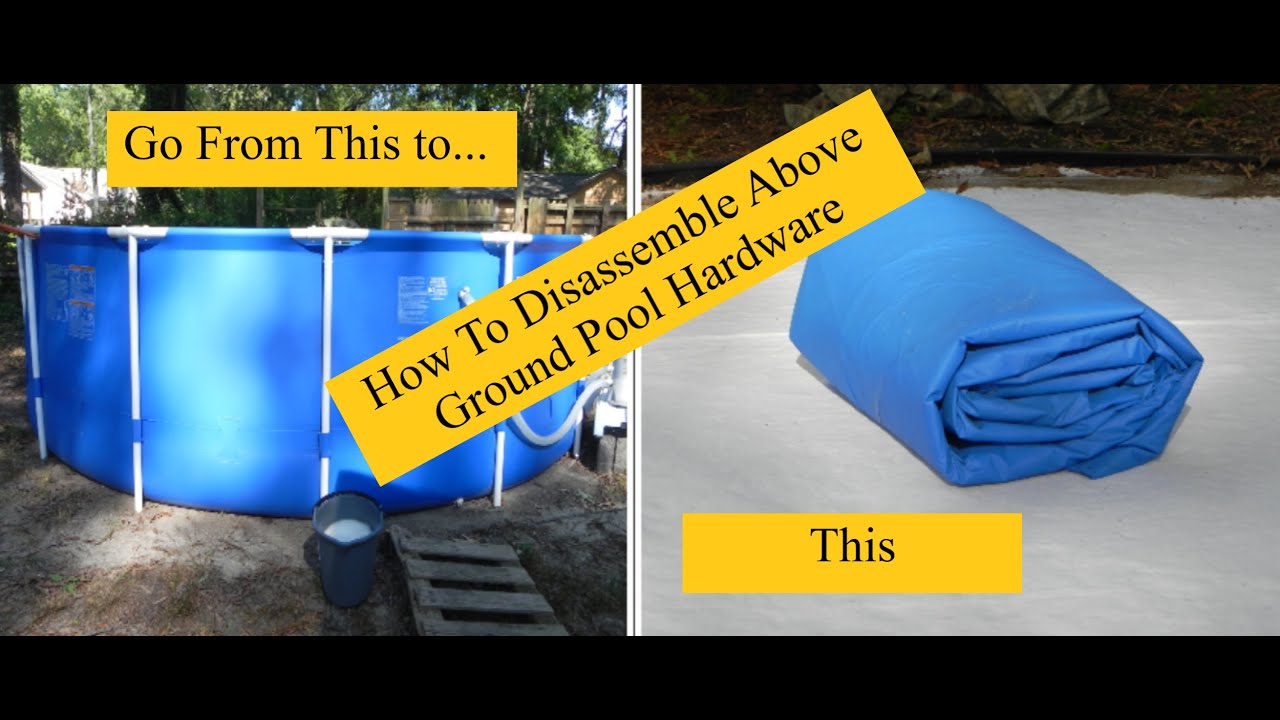 How To Take Above Ground Pool Frame Apart - YouTube