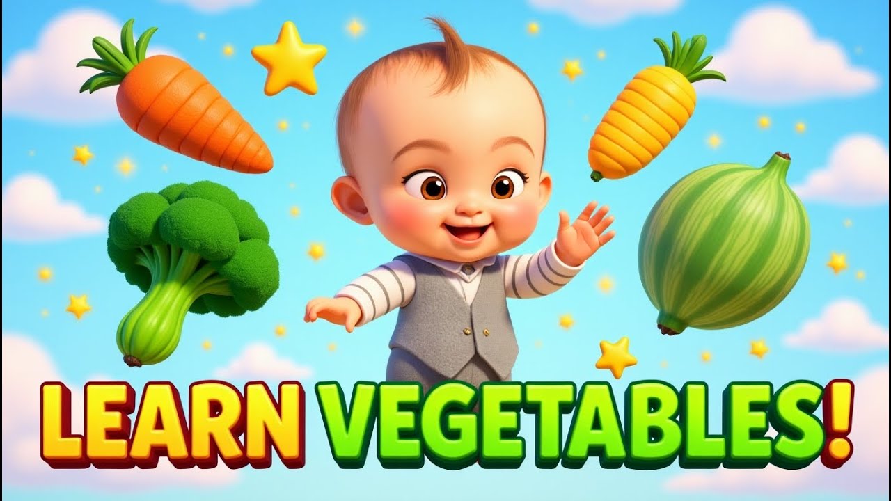 Learn Vegetables for Kids 🥕🥦 | Fun 3D Pixar Learning with Baby Aiden ...