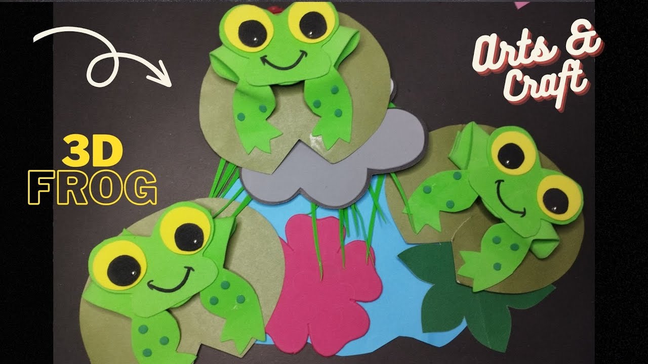 3D Frog Making #project #arts #craft - YouTube