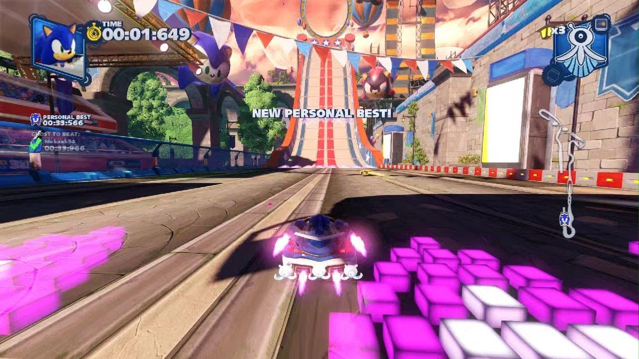 Team Sonic Racing (PS4) Sky Road 33.566 (Bonus Box) WR - YouTube