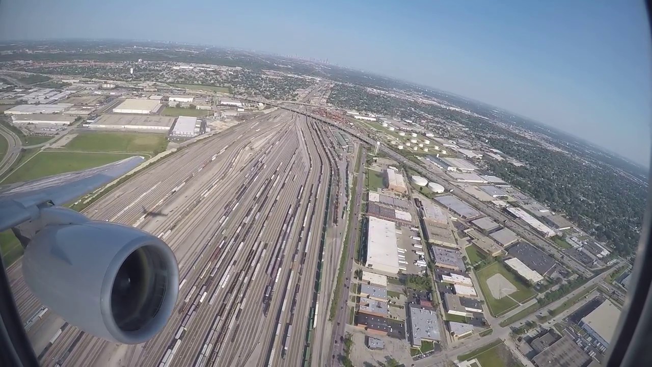 Complete Engine View! - Powerful UA 777-200 takeoff Chicago ORD - YouTube