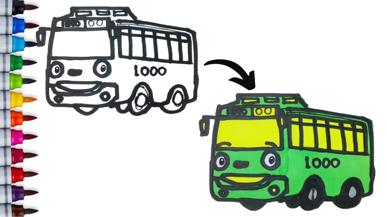 TAYO "THE LITTLE BUS" || DRAWING AND COLORING "ROGI" TAYO FRIEND - YouTube