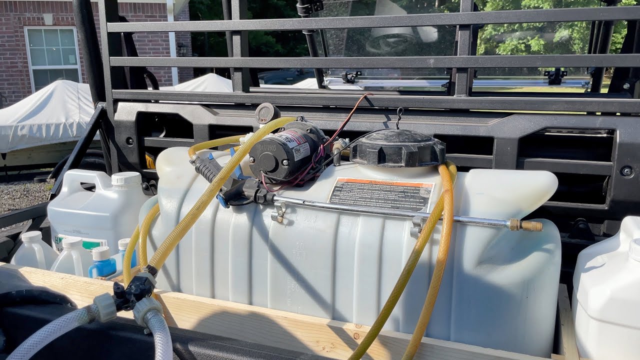 Homemade Spraying Rig for Kawasaki Mule - YouTube