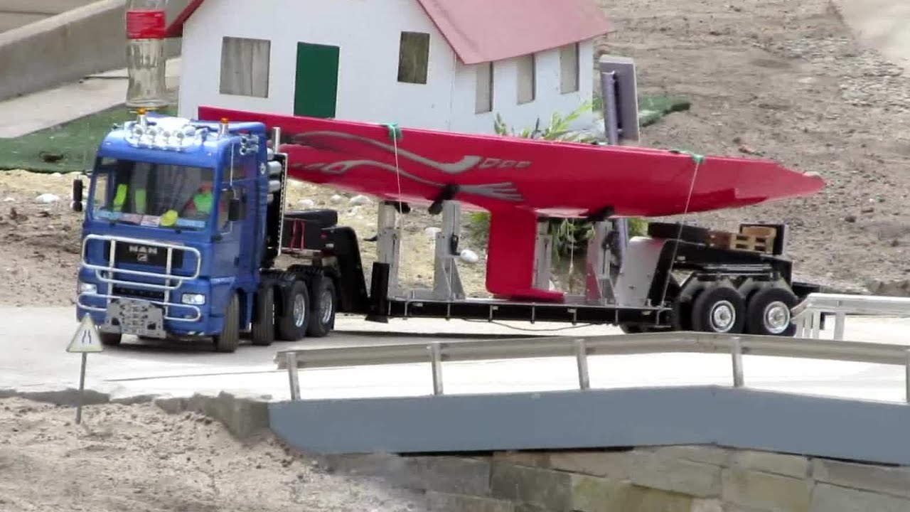 RC TRUCK ACTION MAN TGA Schwertransport RC Glashaus remote controlled ...