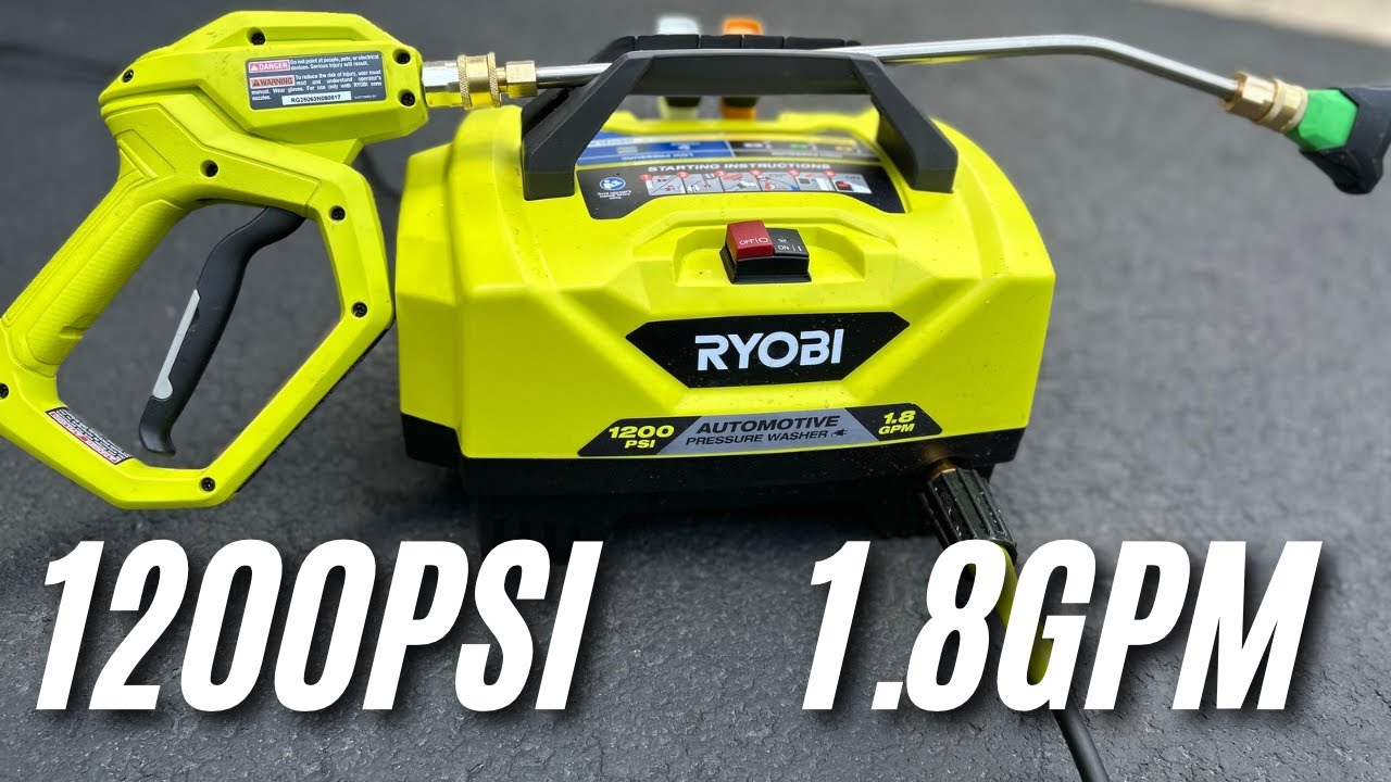 Ryobi 1.8 GPM High Flow Automotive Pressure Washer - will it work for ...