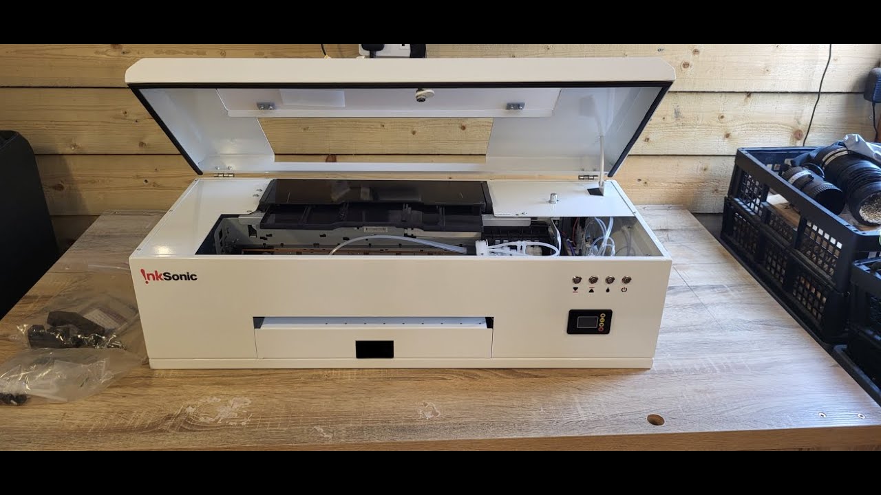 Whats In The Box InkSonic R1390 A3+ DTF Printer C13 DTF Unboxing Direct ...