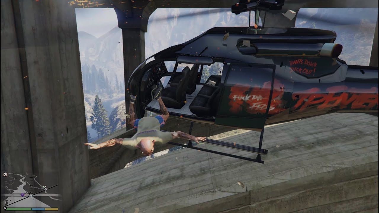GTA 5. Part 353 - Spaceship Part - Cassidy Creek Bridge Raton Canyon ...