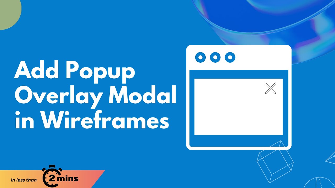 Add Popup Overlay Modal in Wireframes - YouTube