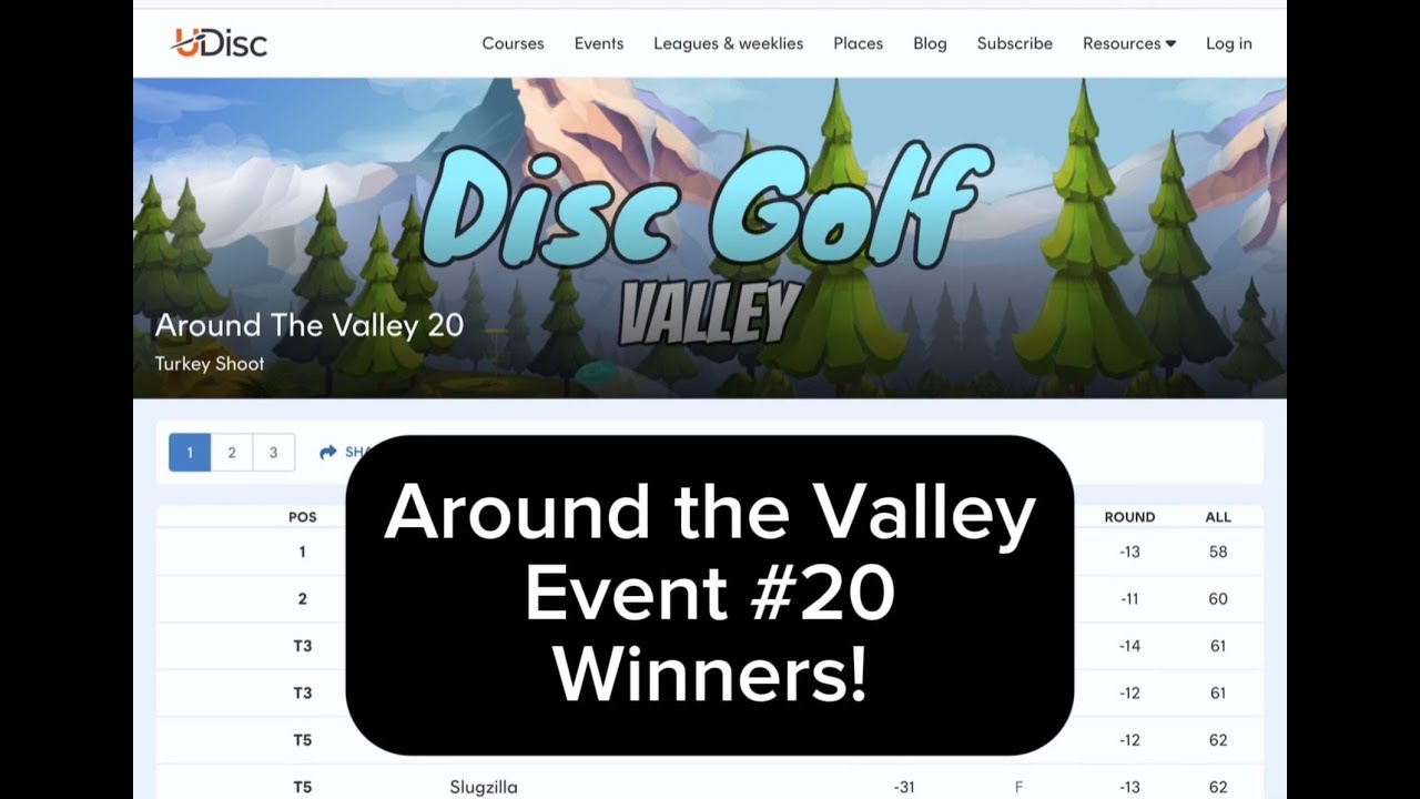 Around the Valley, Event #20 Winners! : Disc Golf Valley - YouTube