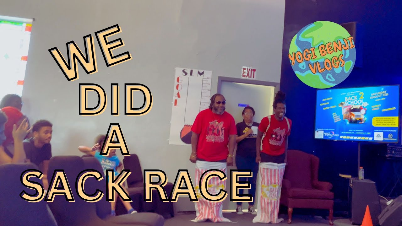 YOGI BENJI VLOGS| WE DID A SACK RACE - YouTube