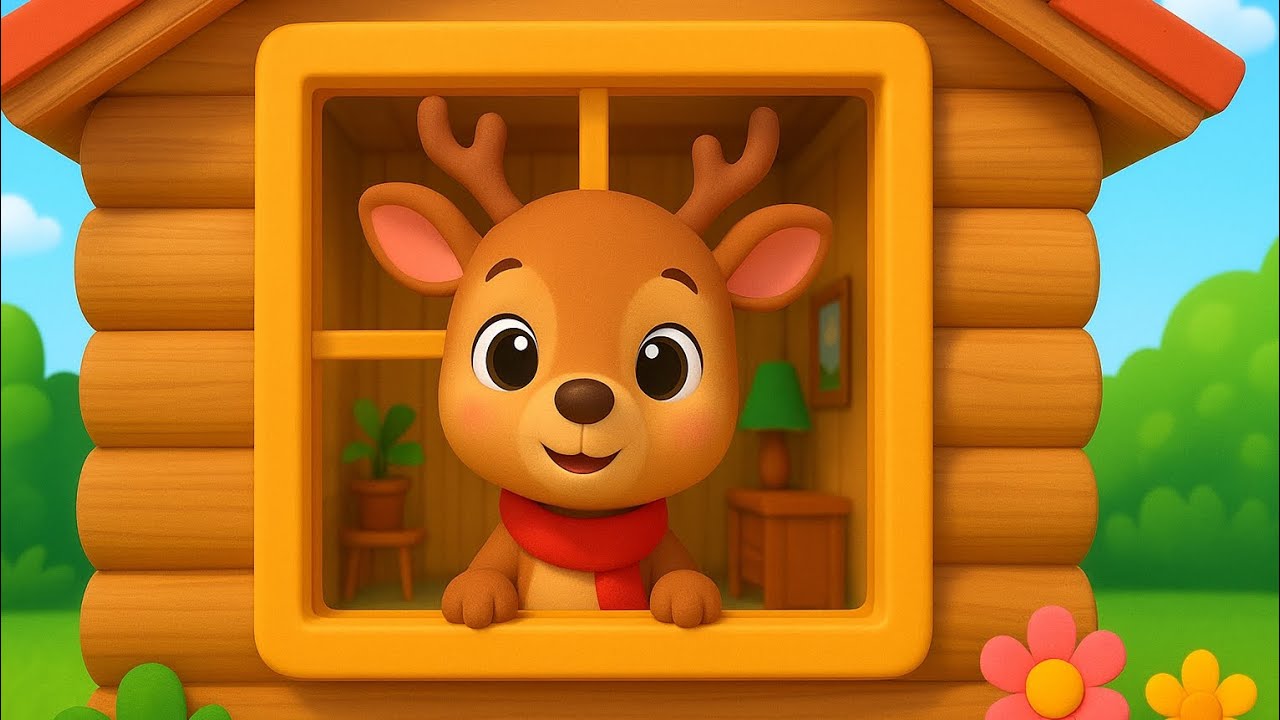 Dans sa maison un grand cerf | Comptine pour enfants - YouTube