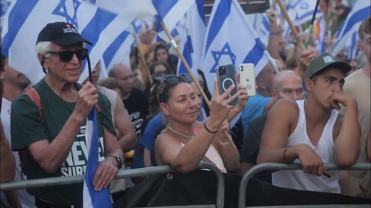 יאיר לפיד בנאום בהפגנה נגד הרפורמה המשפטית בכרכור 26 8 23 Youtube